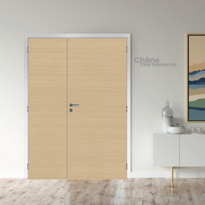 Bloc-porte bois 2 vantaux adapté à l'usage professionnel cote standard