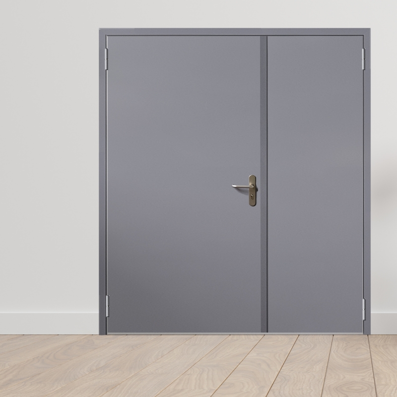 Porte métal 1 face 2 vantaux