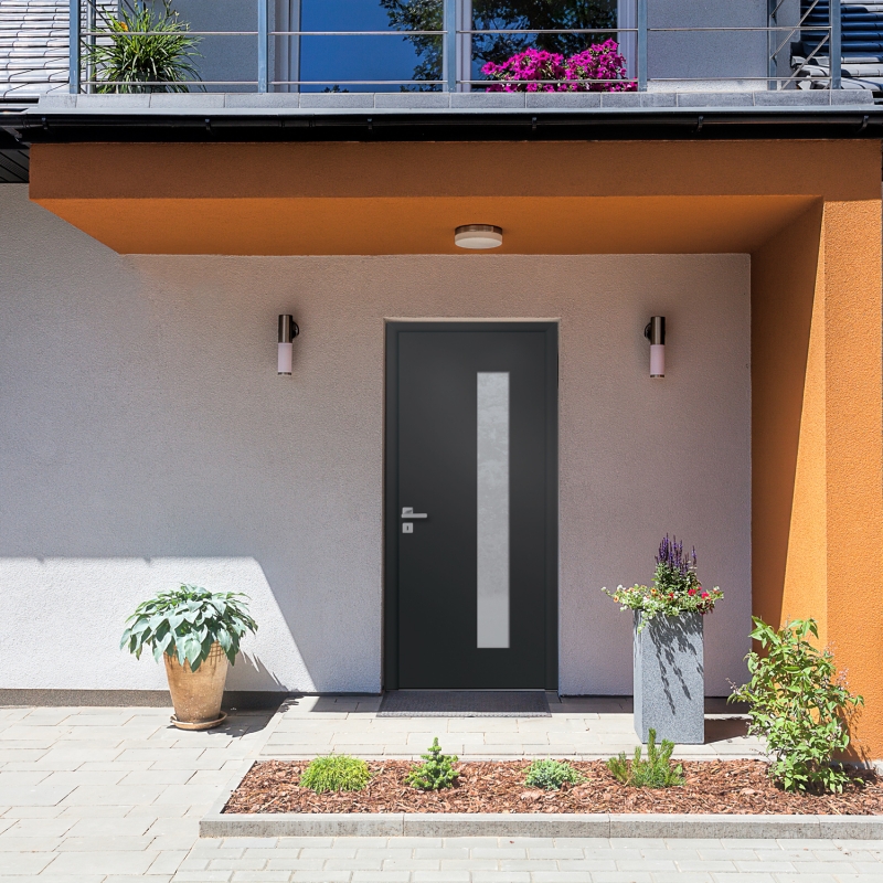 Porte d'entrée monobloc ISA sur mesure en aluminium. Porte d'entrée ...