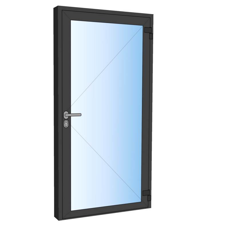 Porte Aluminium Fort Passage 1 vantail